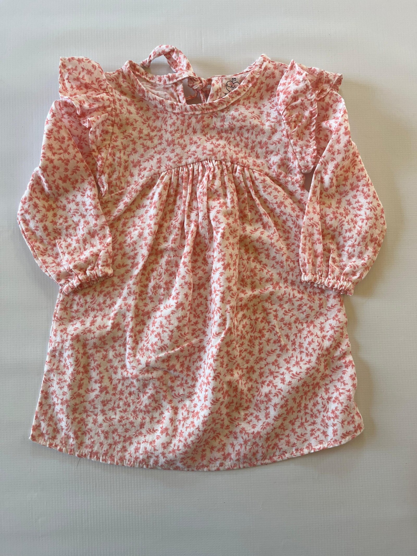 2-3 Cotton Flower coral dress – Dandylion Kids Clothing